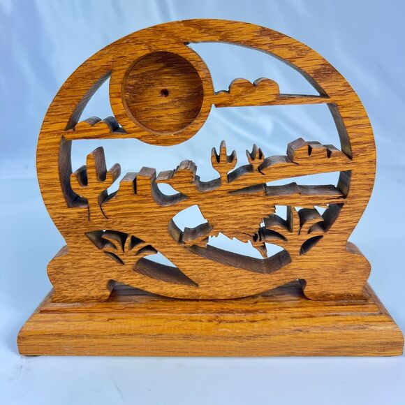 Handmade | Accents | Handmade Road Runner Desert Moon Wood Scroll Saw ...